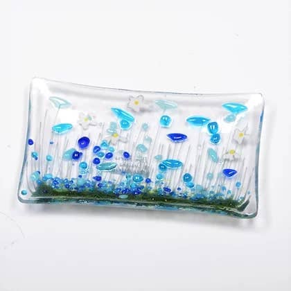 Pam Peters Designs - Handmade Fused Glass - Cornflower Small Dish | The ...